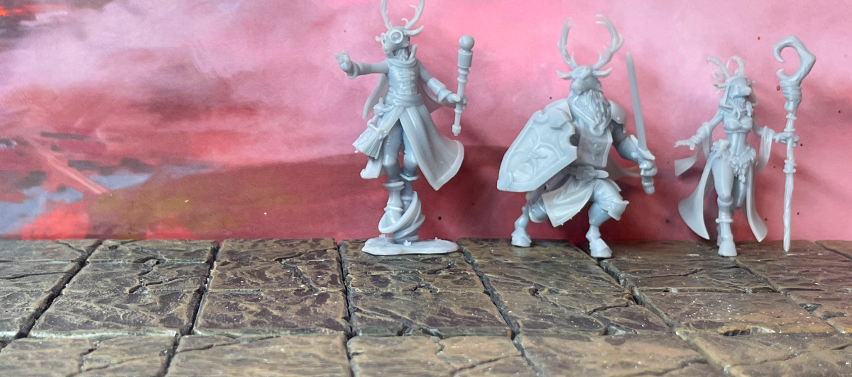 3DRPG: Cast n Play - Deerfolk Guardians | Resin DnD TTRPG | 3D Print